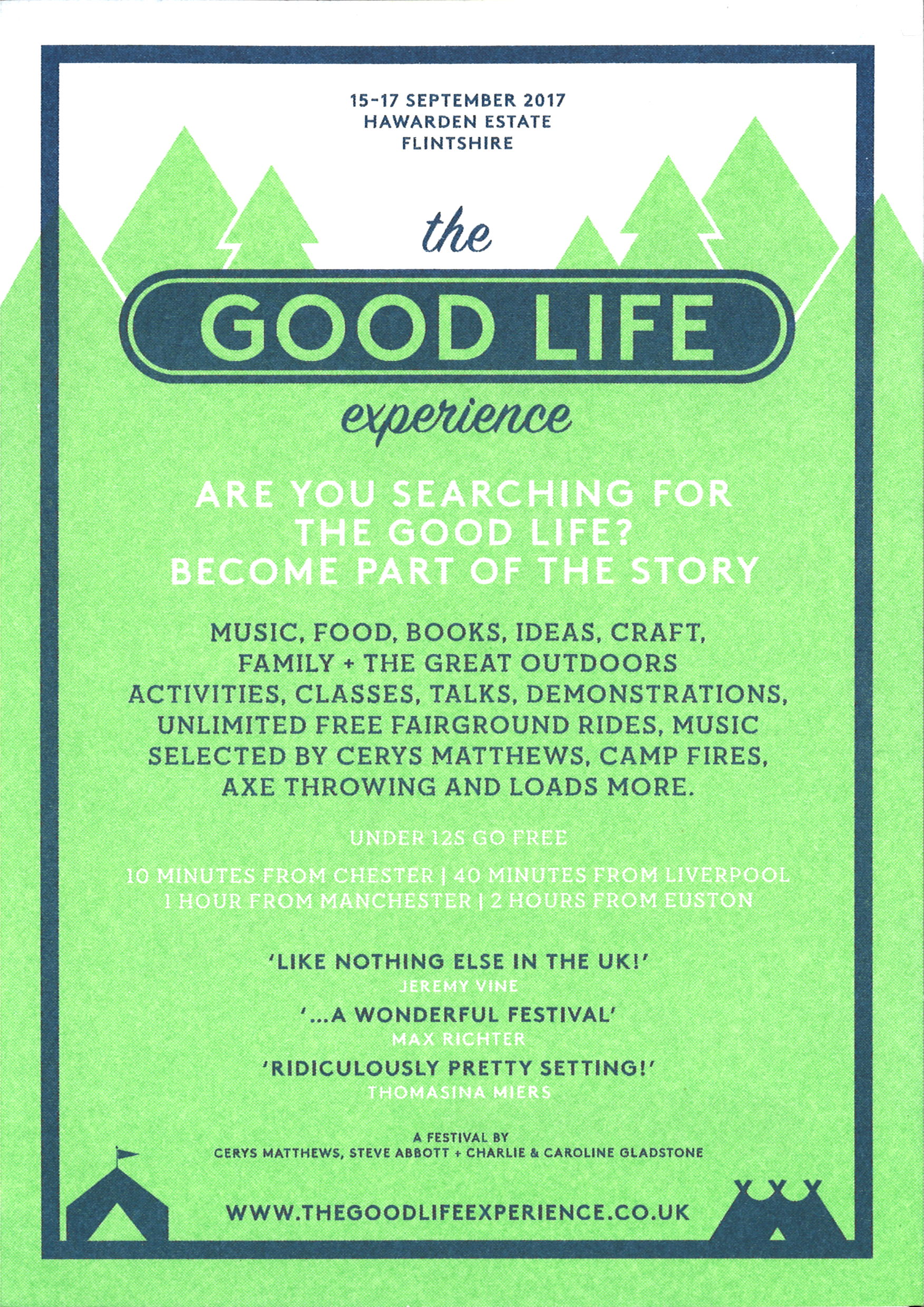The Good Life Experience 15th - 17th September 2017 - William Hall And Co